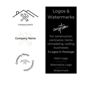 Contractor Logo & Watermark Package, Construction Logo, General ...
