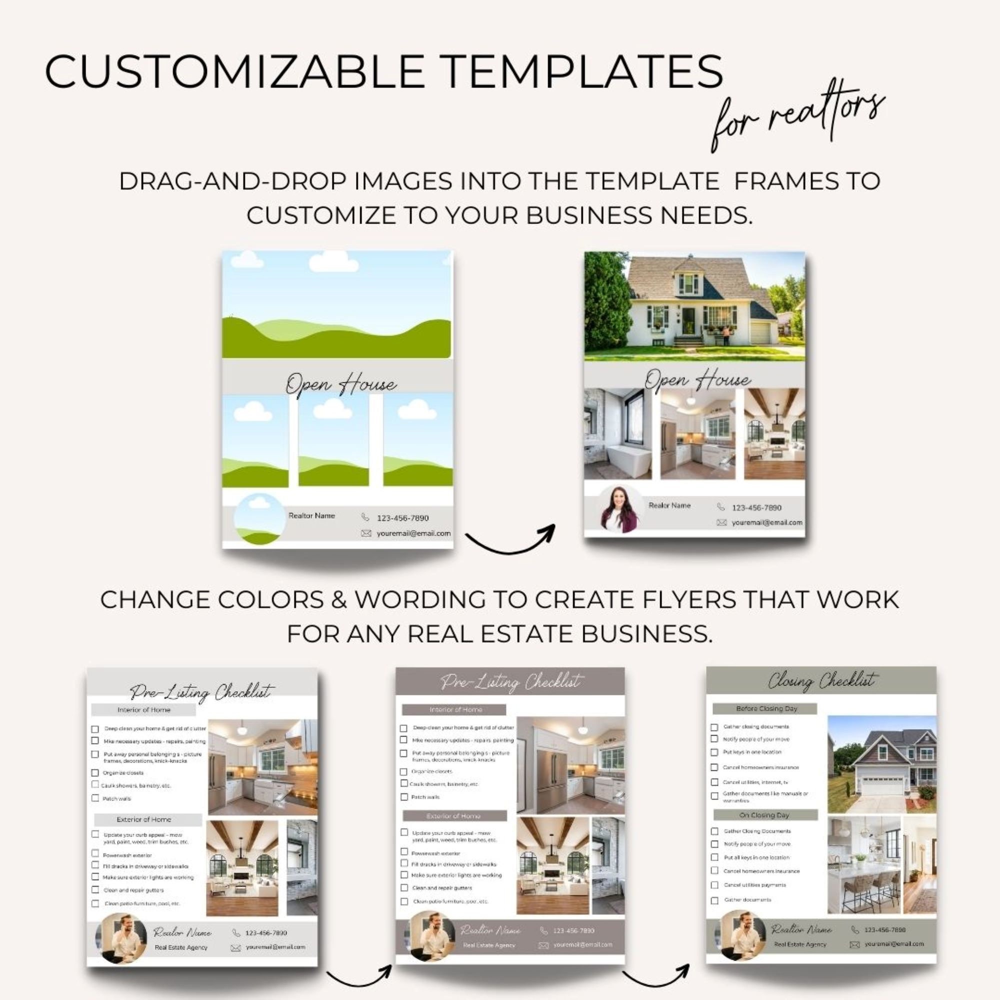 Real Estate Editable Flyer Templates, Realtor Flyers, 7 Realtor ...