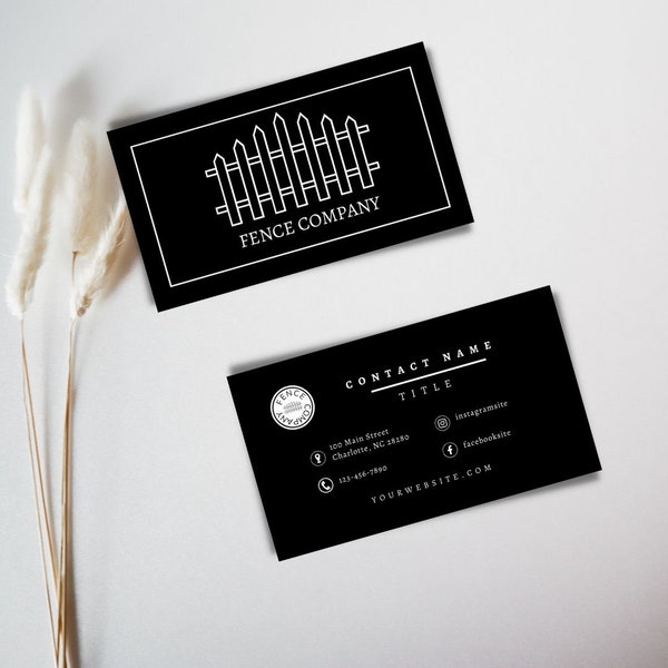 Custom Business Card Fencing Business Card - Etsy
