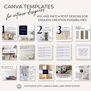 Interior Design Carousel Templates, Interior Designer Social Media ...