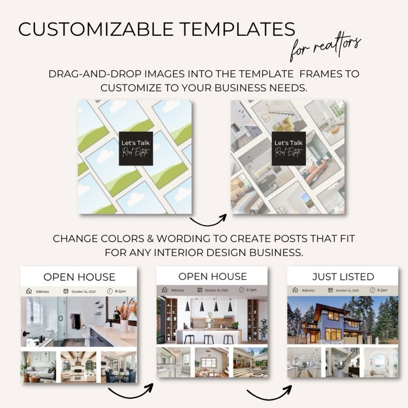 Real Estate Social Media Carousel Post Templates Real Estate - Etsy