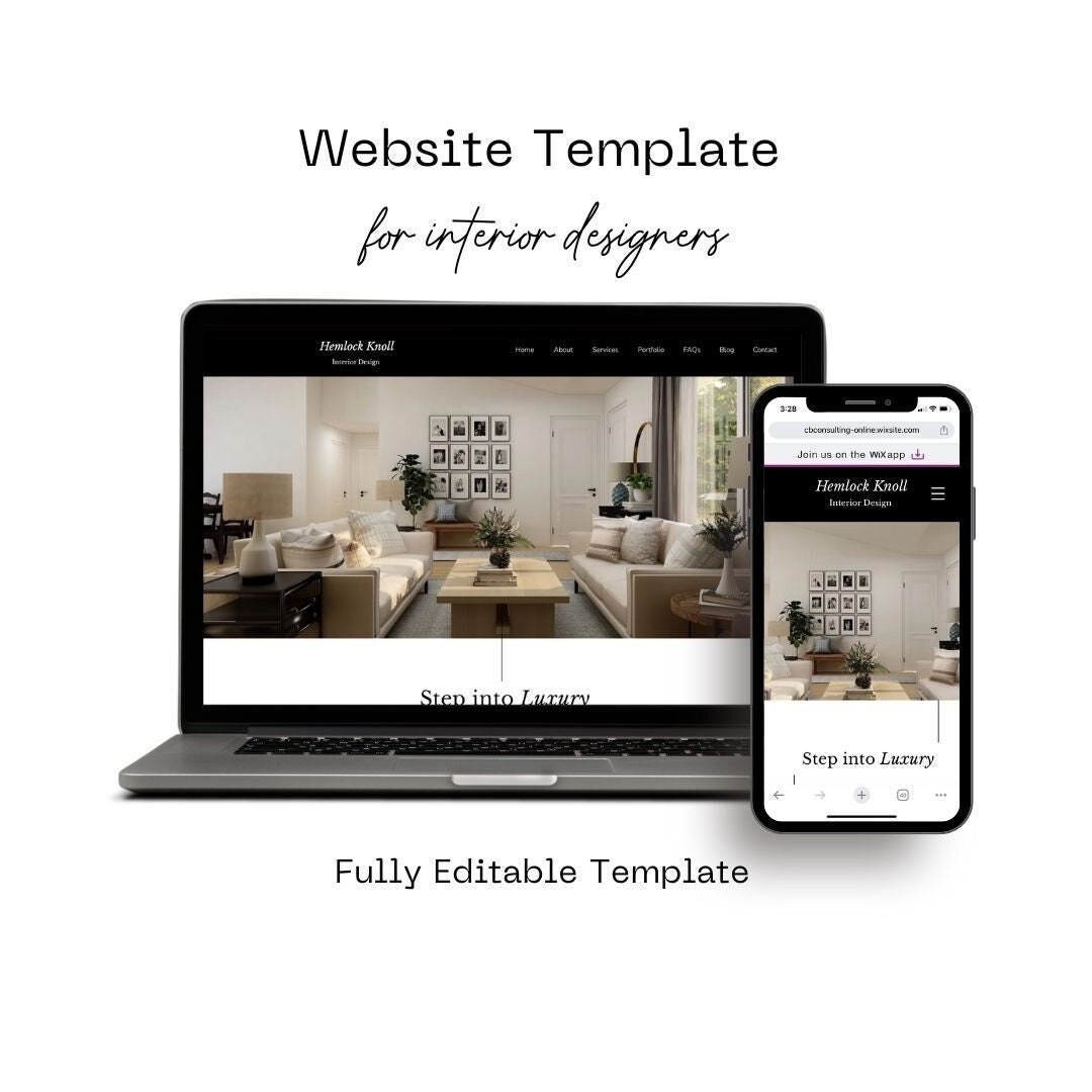Wix Website Template for Interior Design Businesses, Interior Designer ...