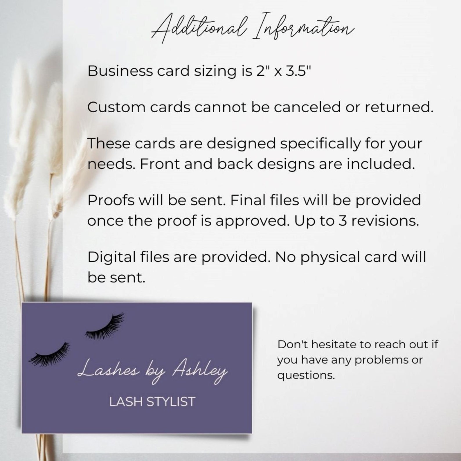 Eyelash Business Card Lashes Business Card Lash Artist Card - Etsy