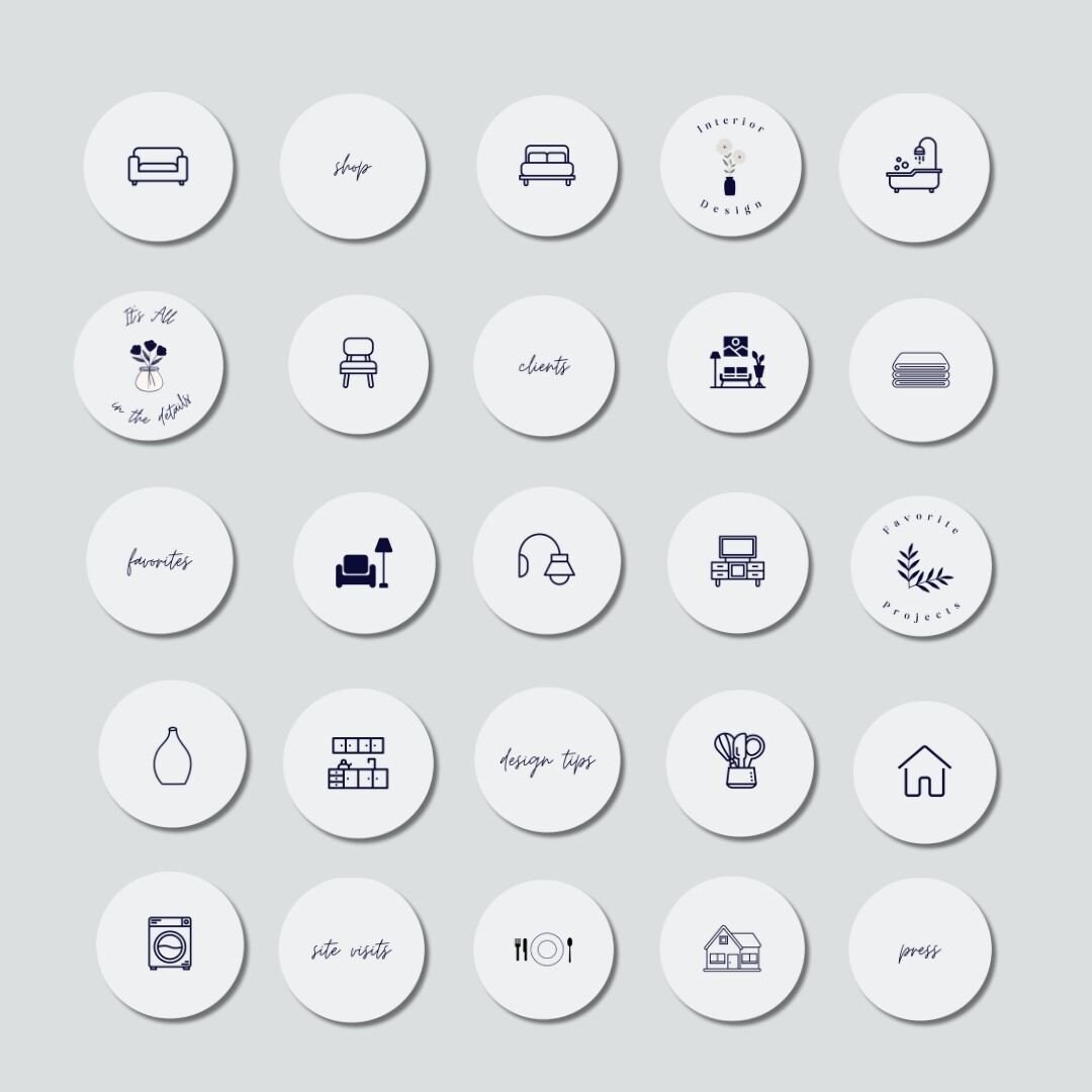 Interior Designer Instagram Highlight Covers, Home Decorator Story ...