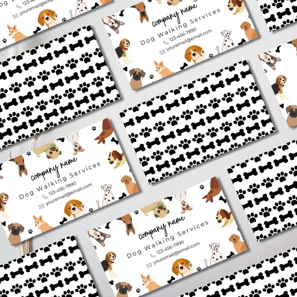 Dog Walker Business Card, Pet Sitting Business, Pet Boarding, Animal ...