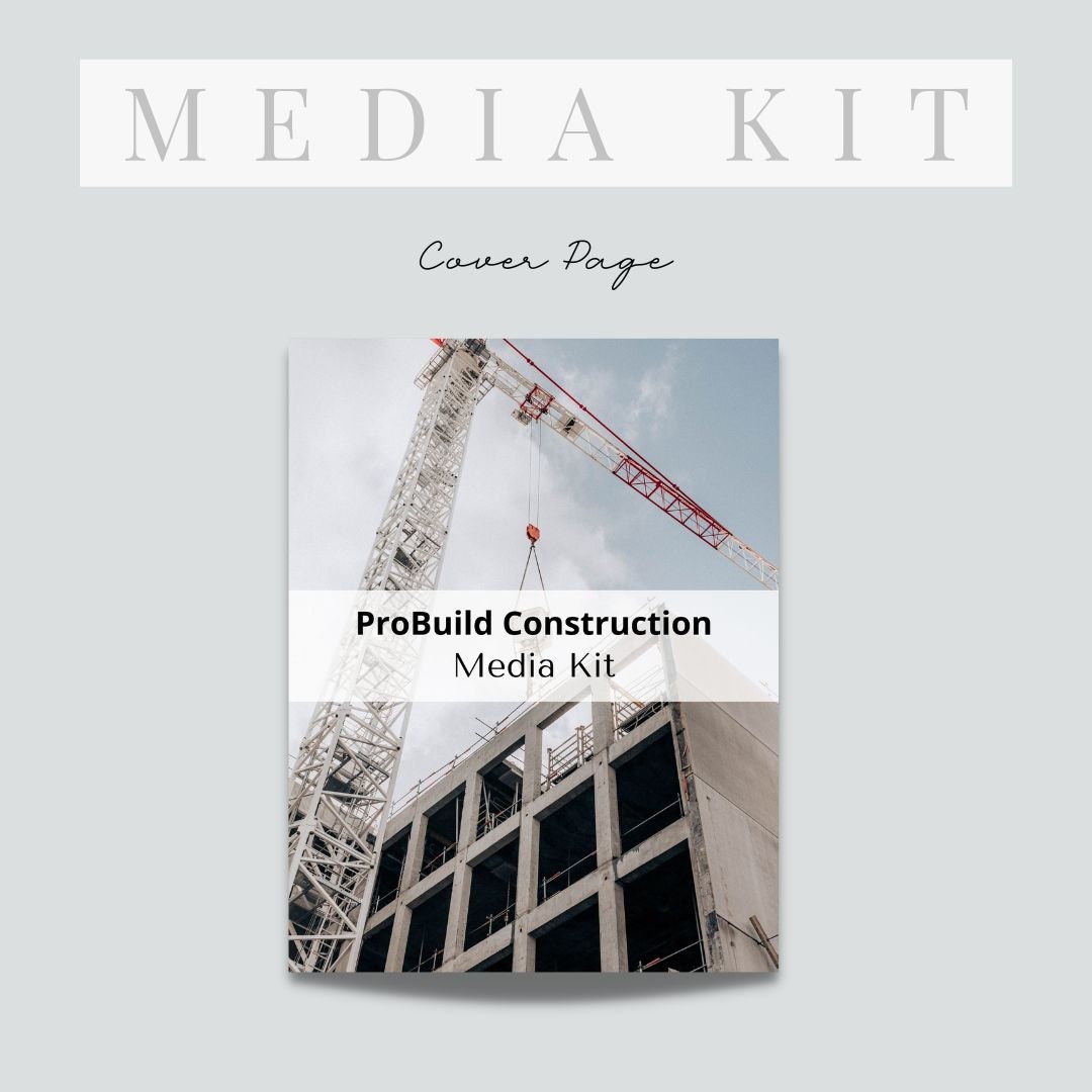 Construction Media Kit, Marketing Toolkit for Construction Company ...