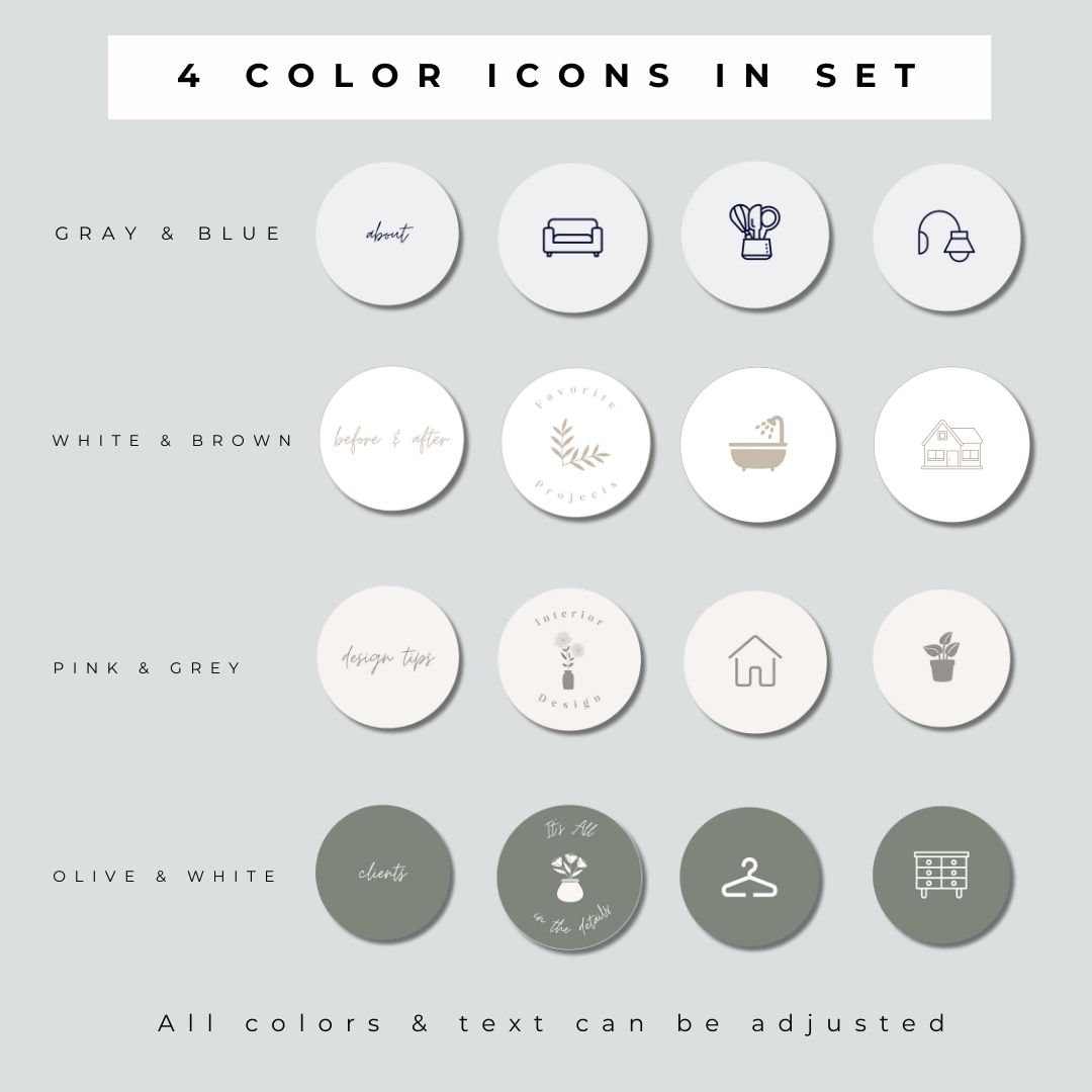 Interior Designer Instagram Highlight Covers, Home Decorator Story ...