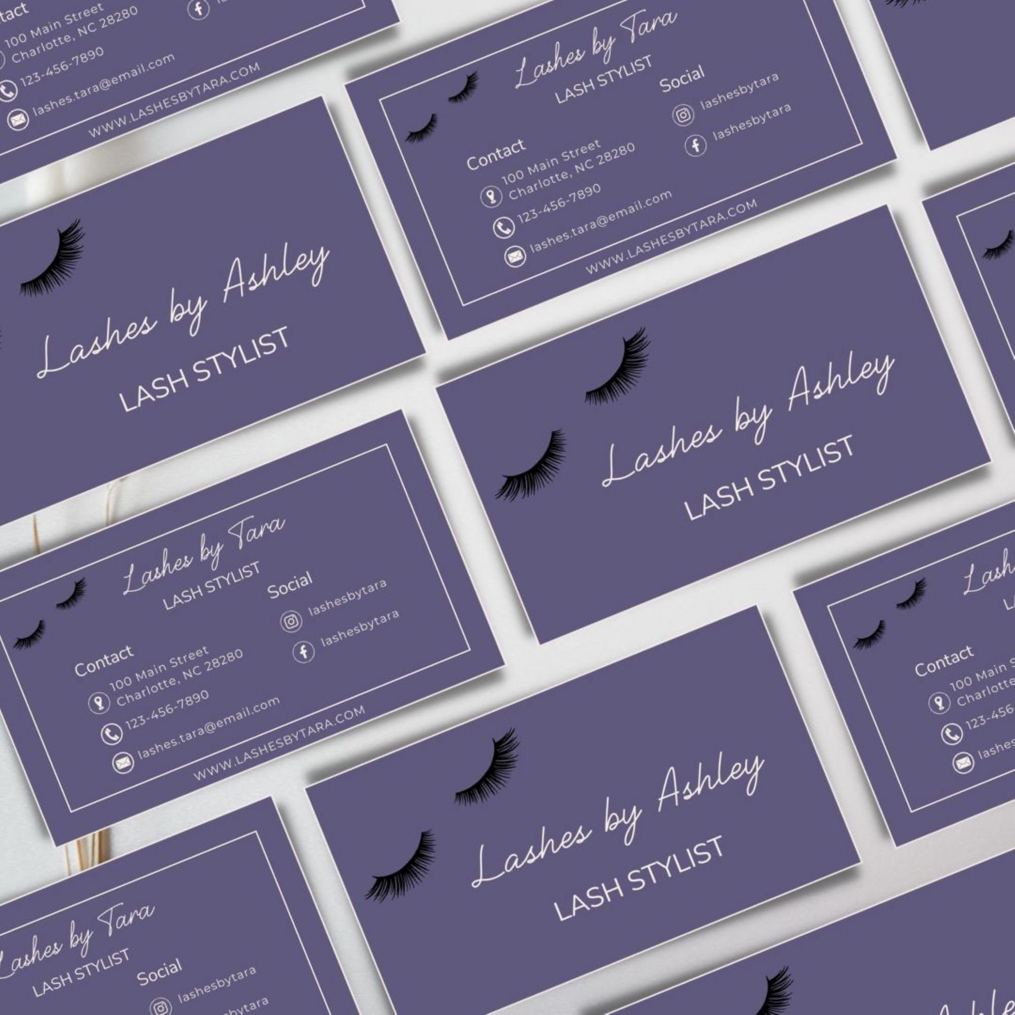 Eyelash Business Card, Lashes Business Card, Lash Artist Card, Lash ...