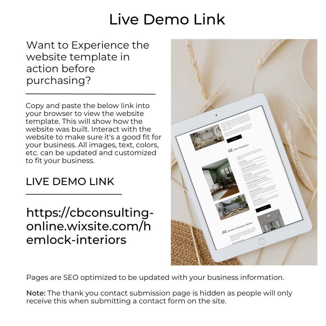 Wix Website Template for Interior Design Businesses, Interior Designer ...