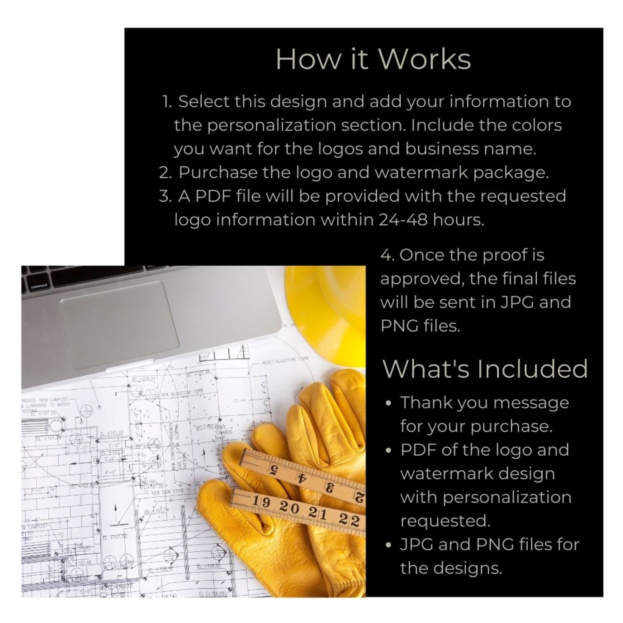 Contractor Logo & Watermark Package, Construction Logo, General ...