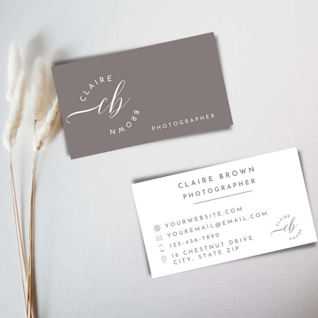 Custom Business Card Design, Printable Business Card, Elegant Business ...