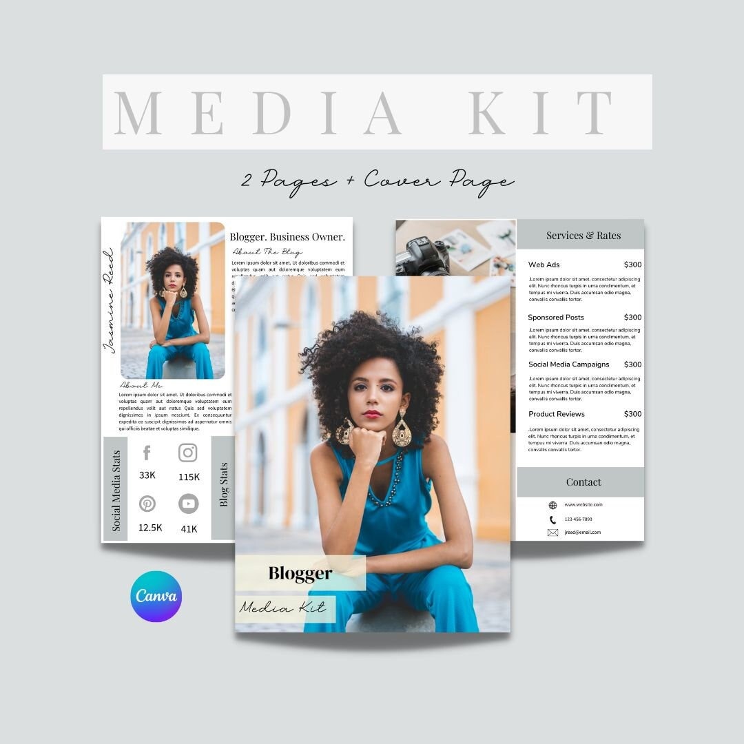 Influencer Media Kit, Blogger Marketing Toolkit, Press Kit, Company ...