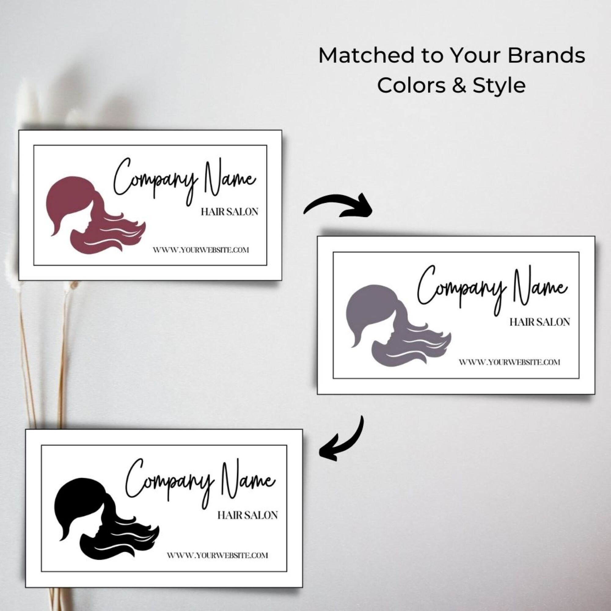 Hair Salon Card, Hair Business Card, Hair Stylist Card, Salon Business ...