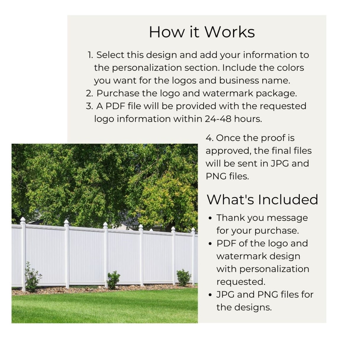 Fence Business Custom Logo & Watermark Package, Fence Logo, Fence ...