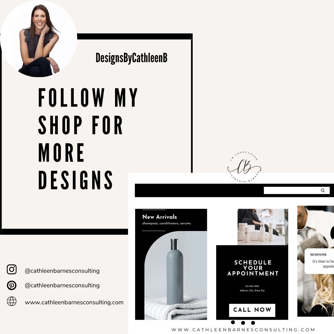 Hair Stylist Social Media Templates, Hair Salon Instagram and Facebook ...