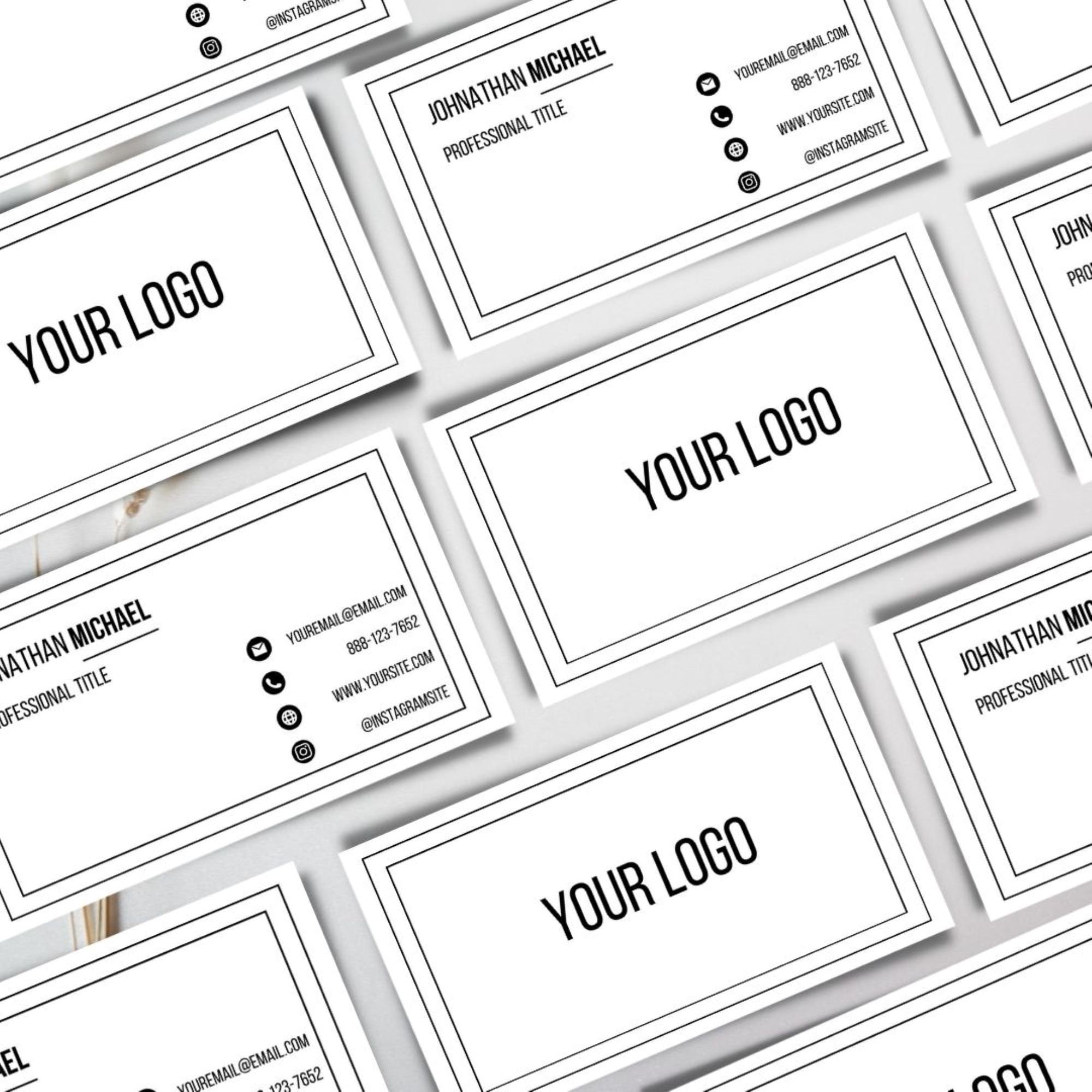 Custom Business Card for Small Businesses. Minimalist Business Card ...