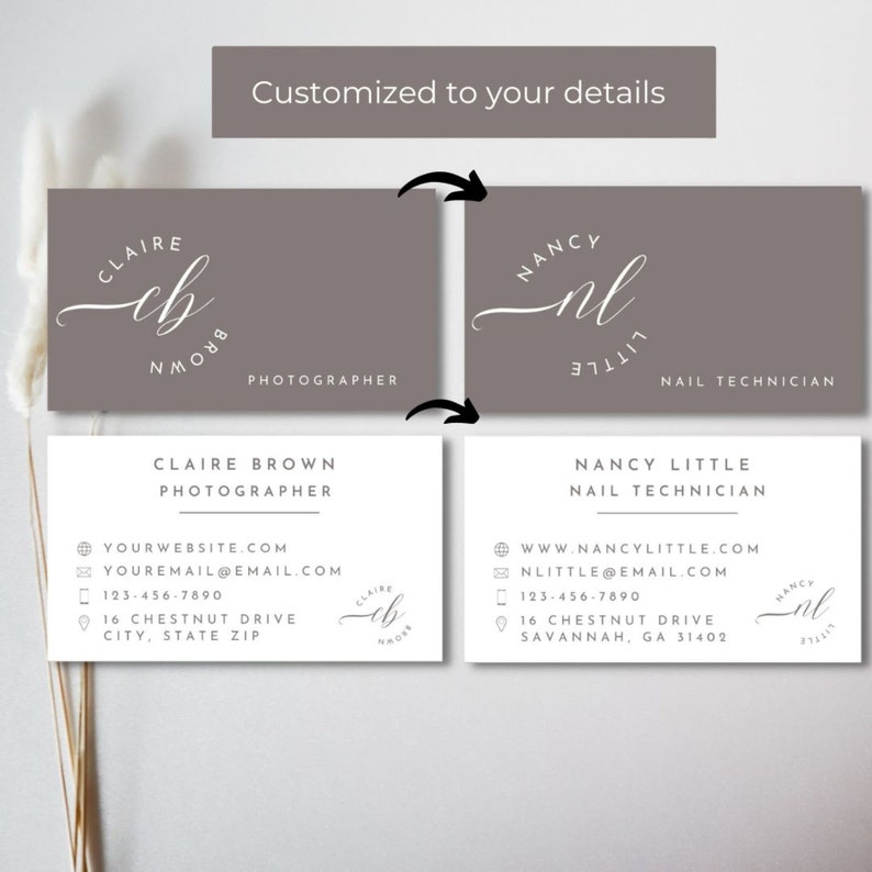 Custom Business Card Design Printable Business Card Elegant - Etsy