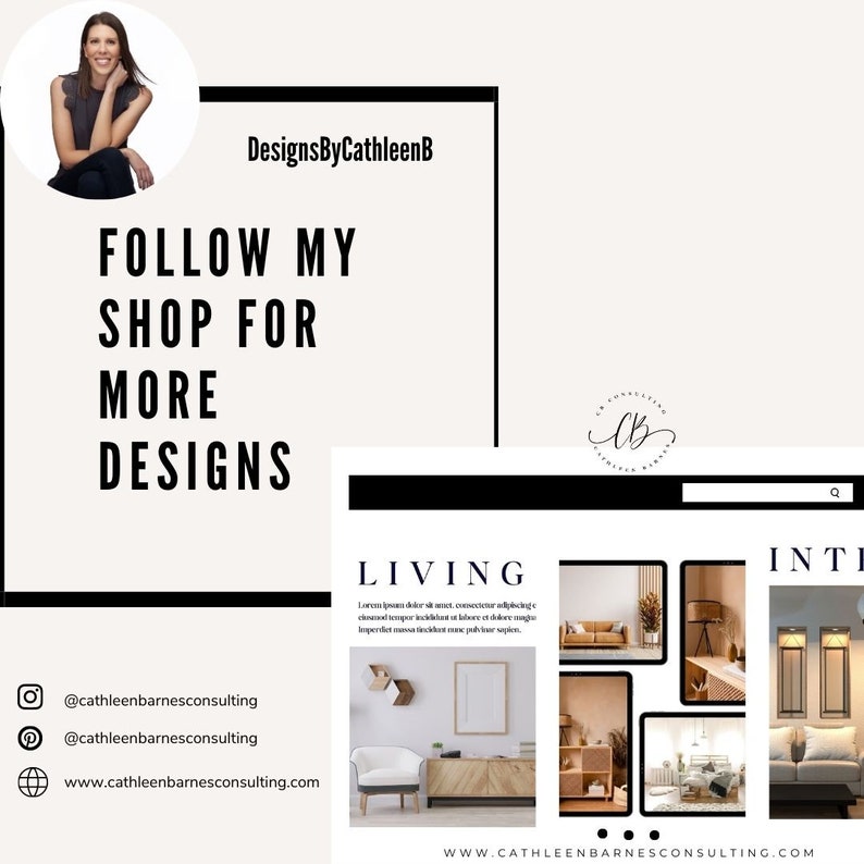 Interior Design Carousel Templates Interior Designer Post - Etsy