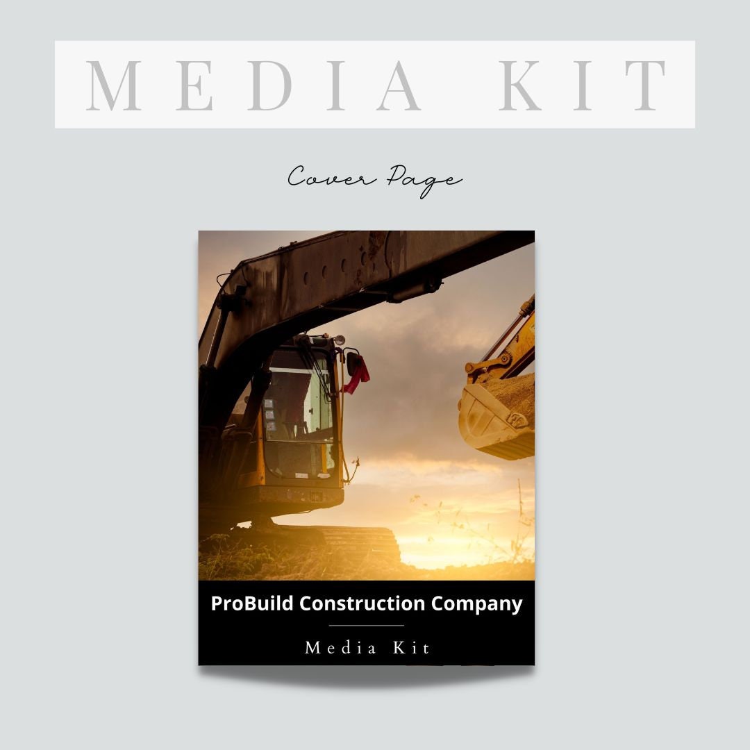 Contractor Media Kit, Marketing Toolkit for Construction Company, Company Profile for General ...