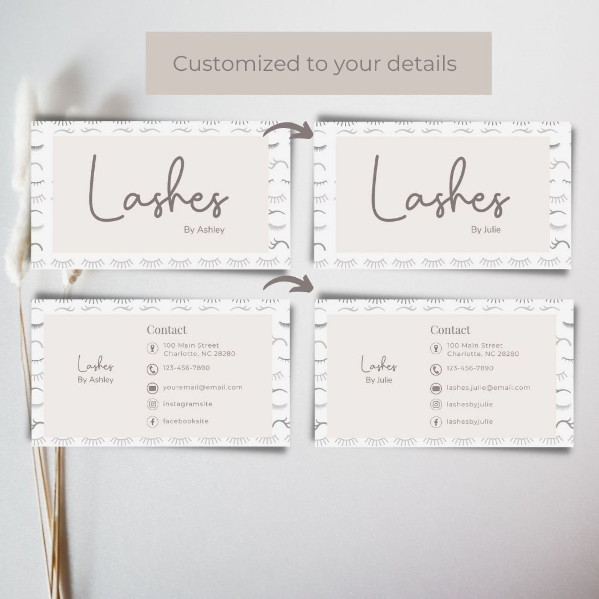 Lash Business Card, Eyelash Business Card, Eyelash Extension Business ...