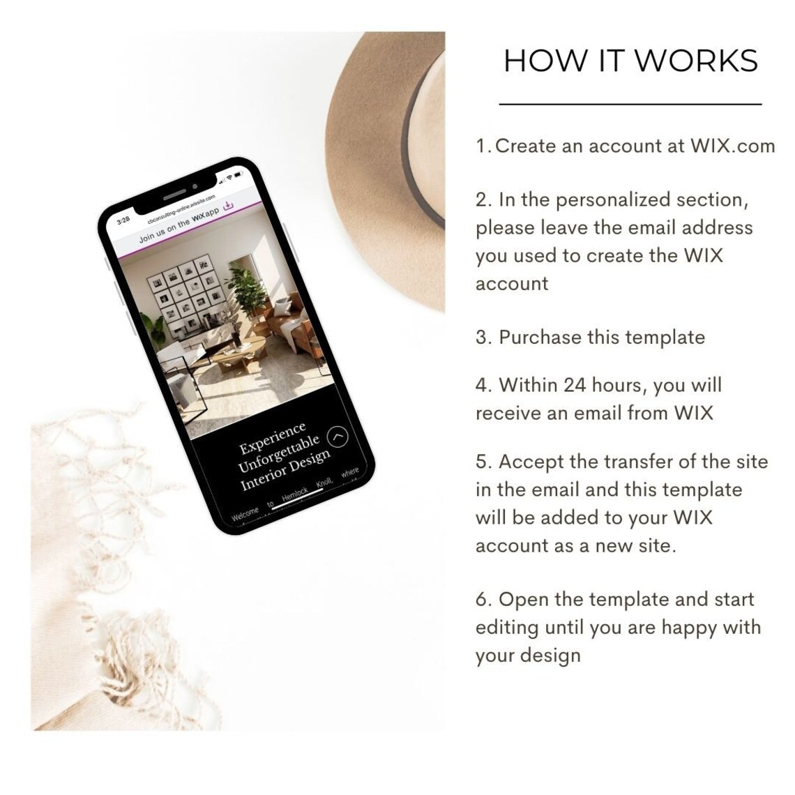 Wix Website Template for Interior Design Businesses, Interior Designer ...