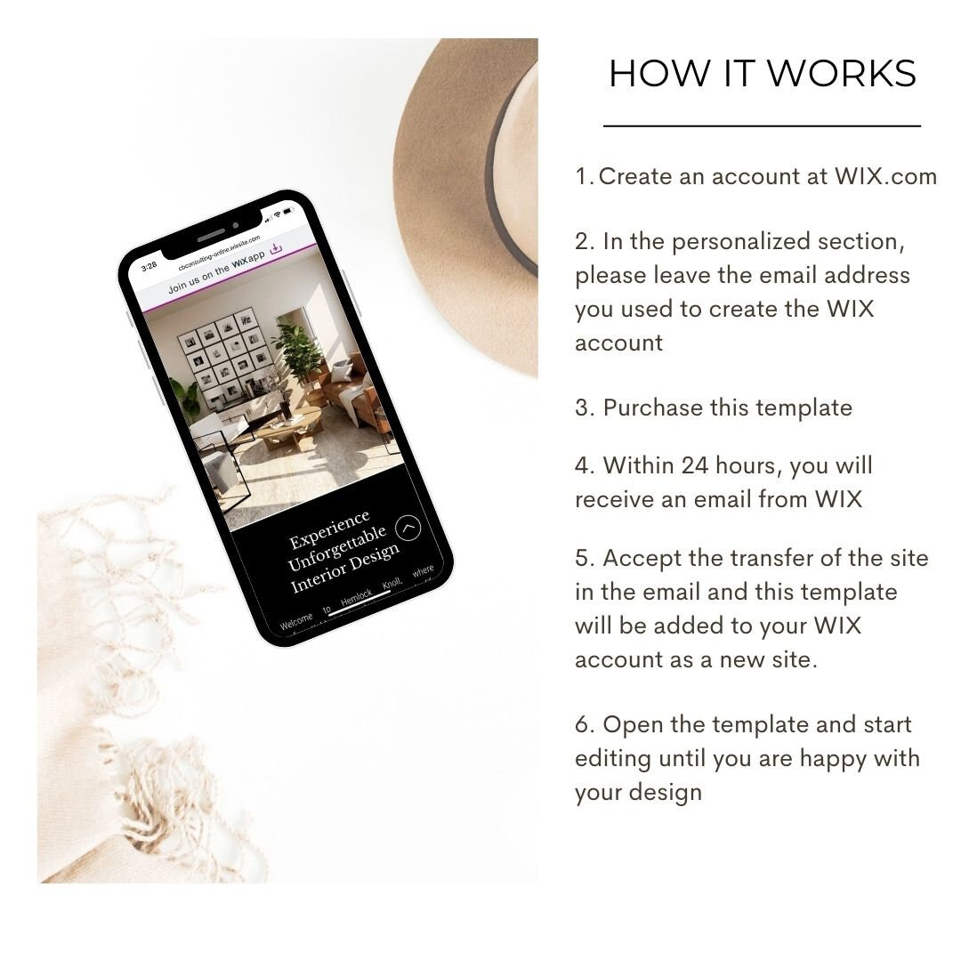 Wix Website Template for Interior Design Businesses, Interior Designer ...