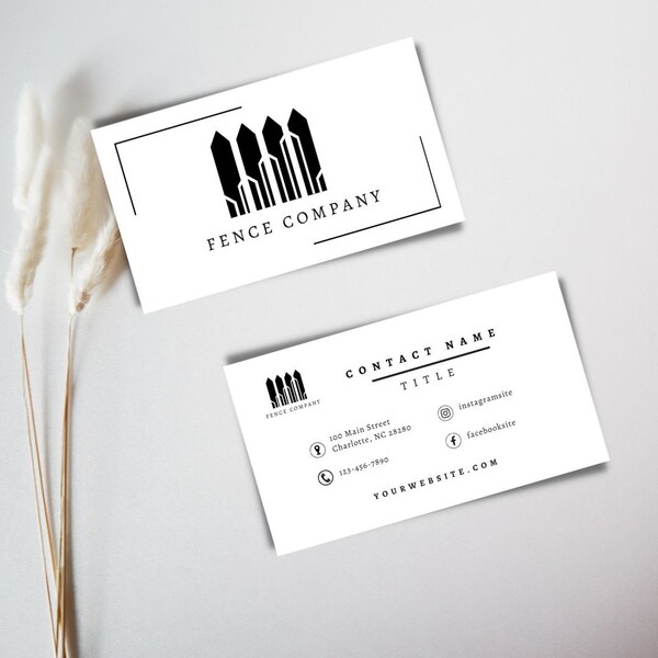 Fence Business Card - Etsy