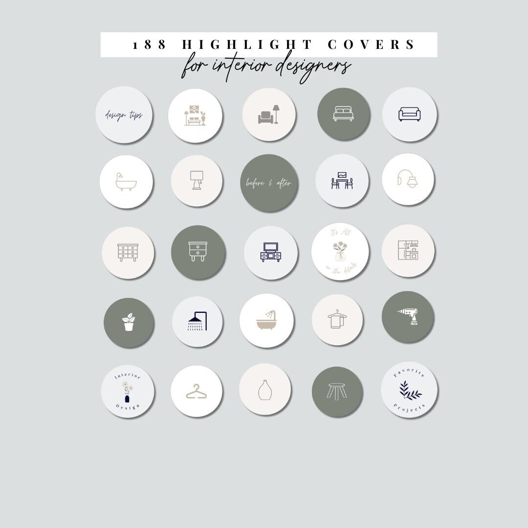 Interior Designer Instagram Highlight Covers, Home Decorator Story ...