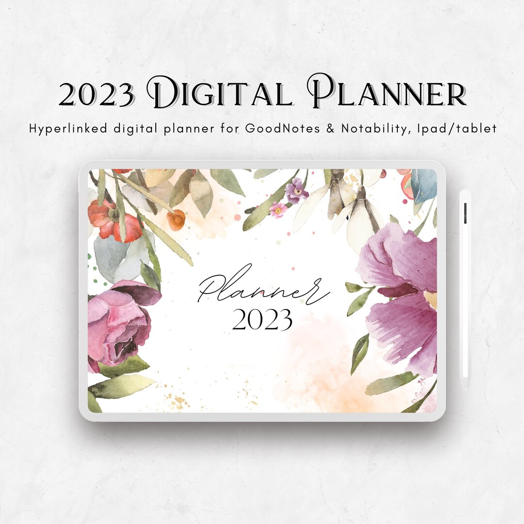 2023 Digital Planner, Goodnotes Hyperlinked Planner, Notability Planner ...
