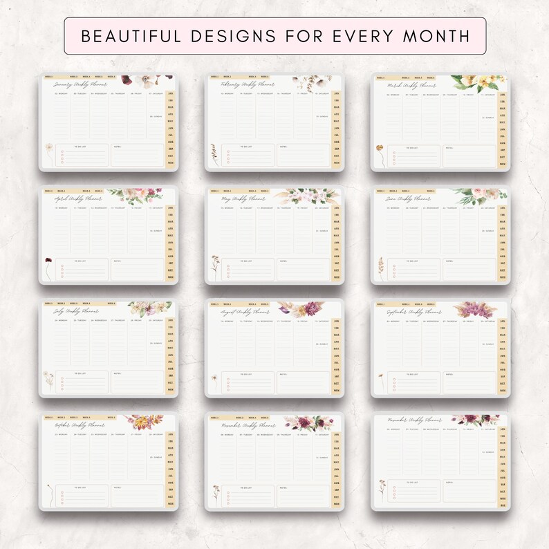 2023 Digital Planner, Goodnotes Hyperlinked Planner, Notability Planner ...