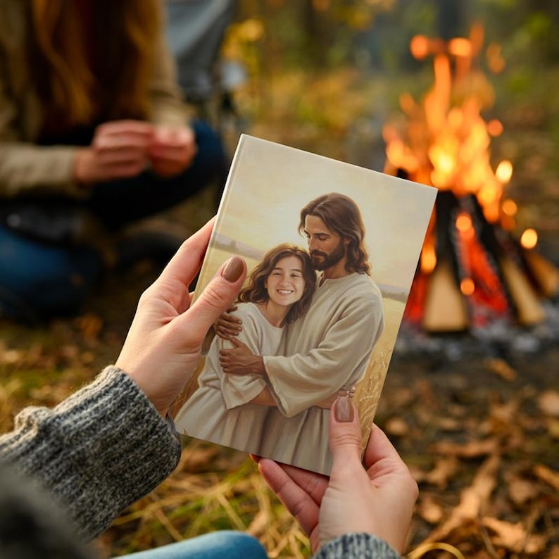 Custom Jesus Embrace Portrait: Personalized Christian Artwork (digital ...