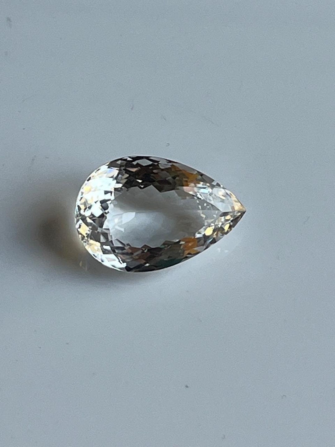White Transparent AAA Quality Quartz Faceted Gemstone Diamond Cut Rock ...