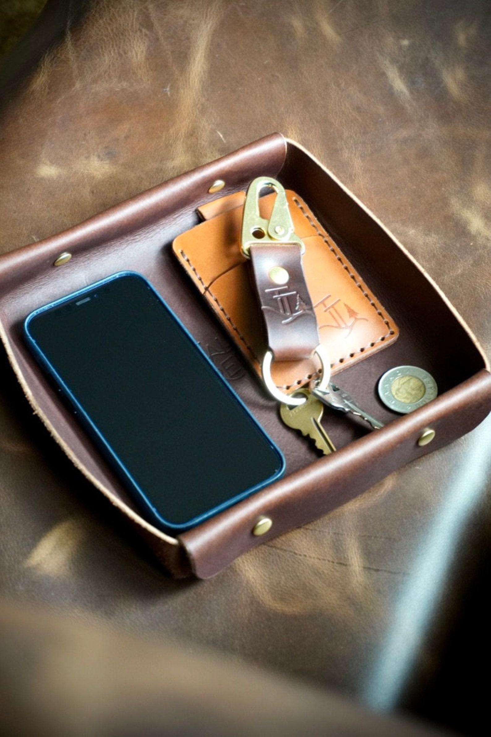Leather Catch All Tray Leather Valet Tray Catchall Leather Housewarming ...