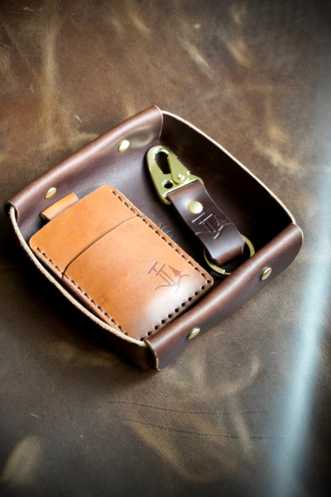 Leather Catch All Tray Leather Valet Tray Catchall Leather Housewarming ...