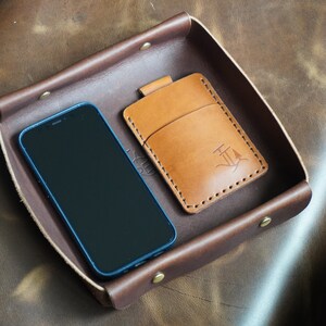Leather Catch All Tray Leather Valet Tray Catchall Leather Housewarming ...