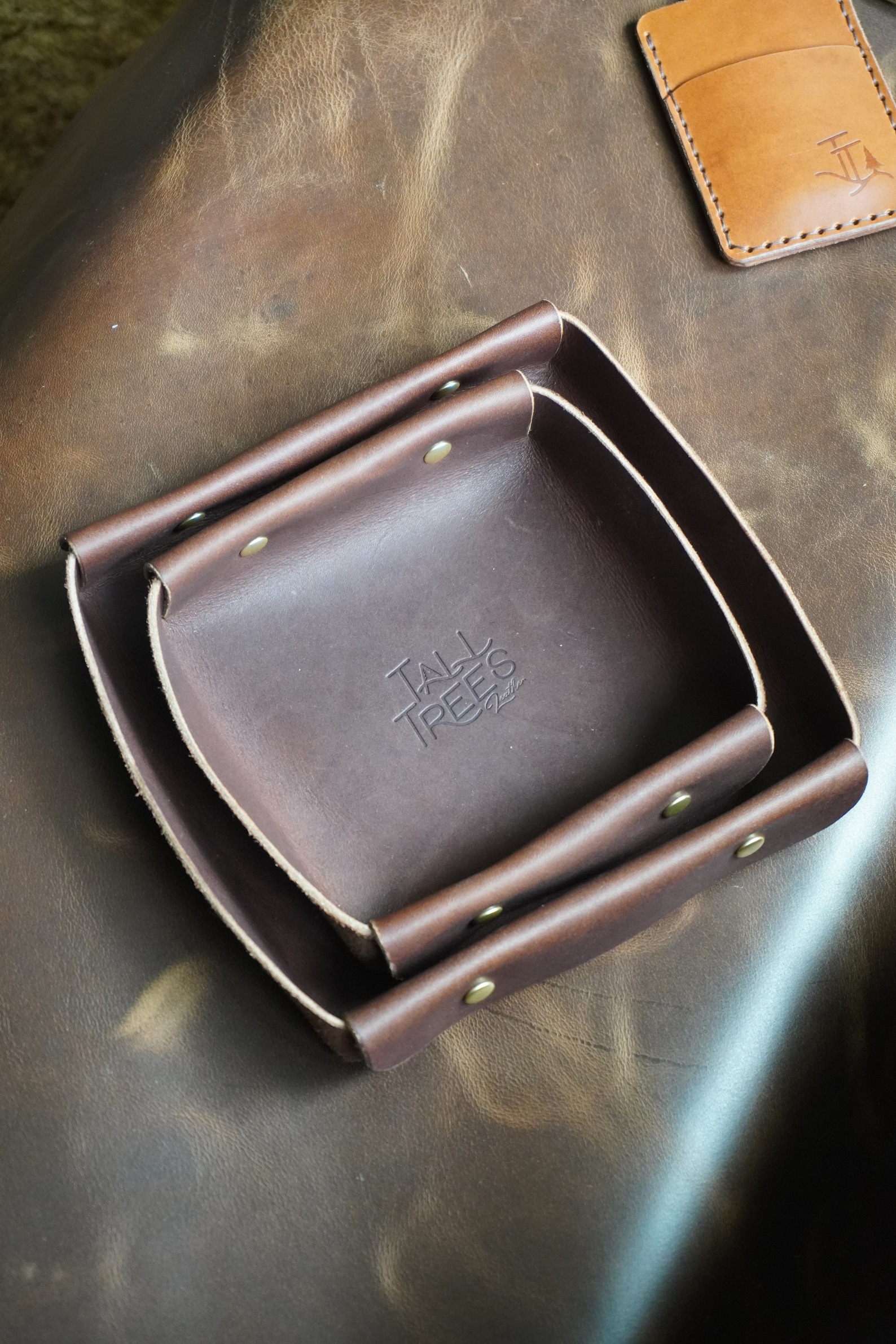 Leather Catch All Tray Leather Valet Tray Catchall Leather Housewarming ...
