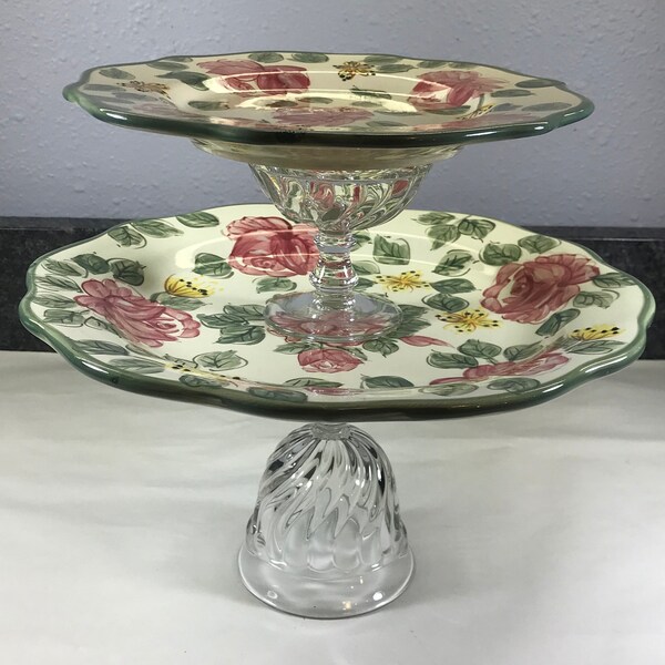 2 Tier Cake Stand - Etsy