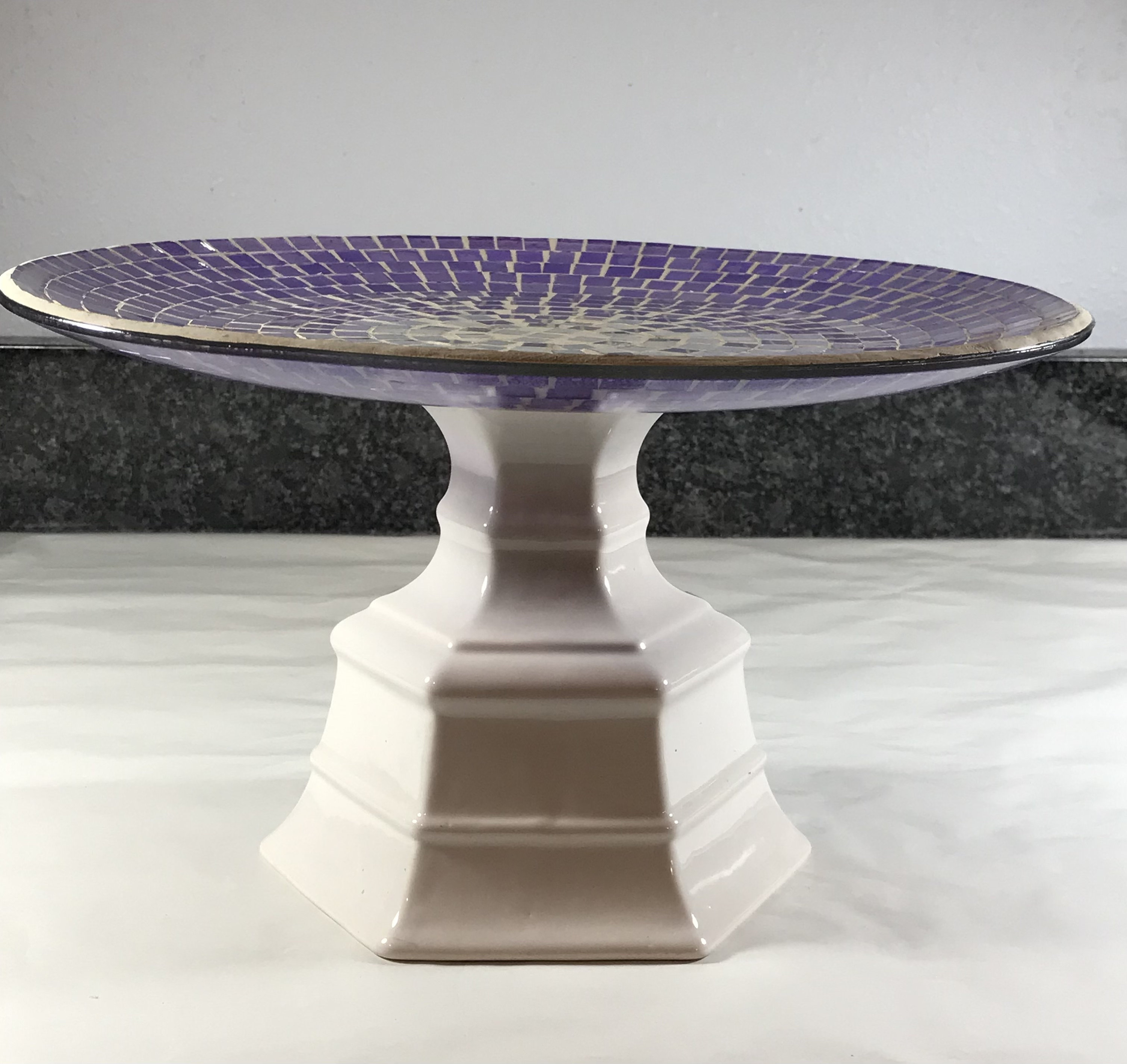 Mosaic Plant Houseplant Snack Stand Table Patio Centerpiece Display ...