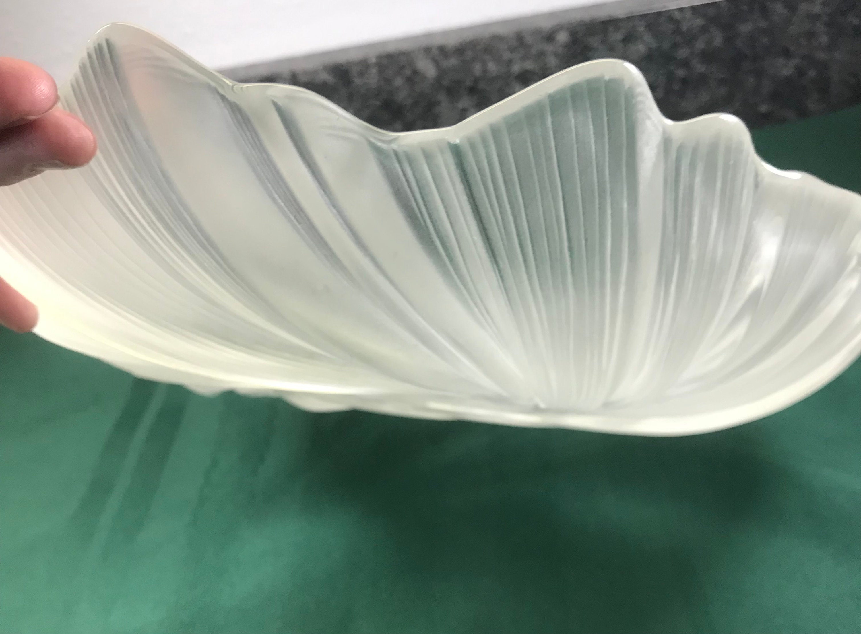 Mikasa Spun Silk Crystal Lead Hostess Platter Dish Frosted Swirl Twist ...