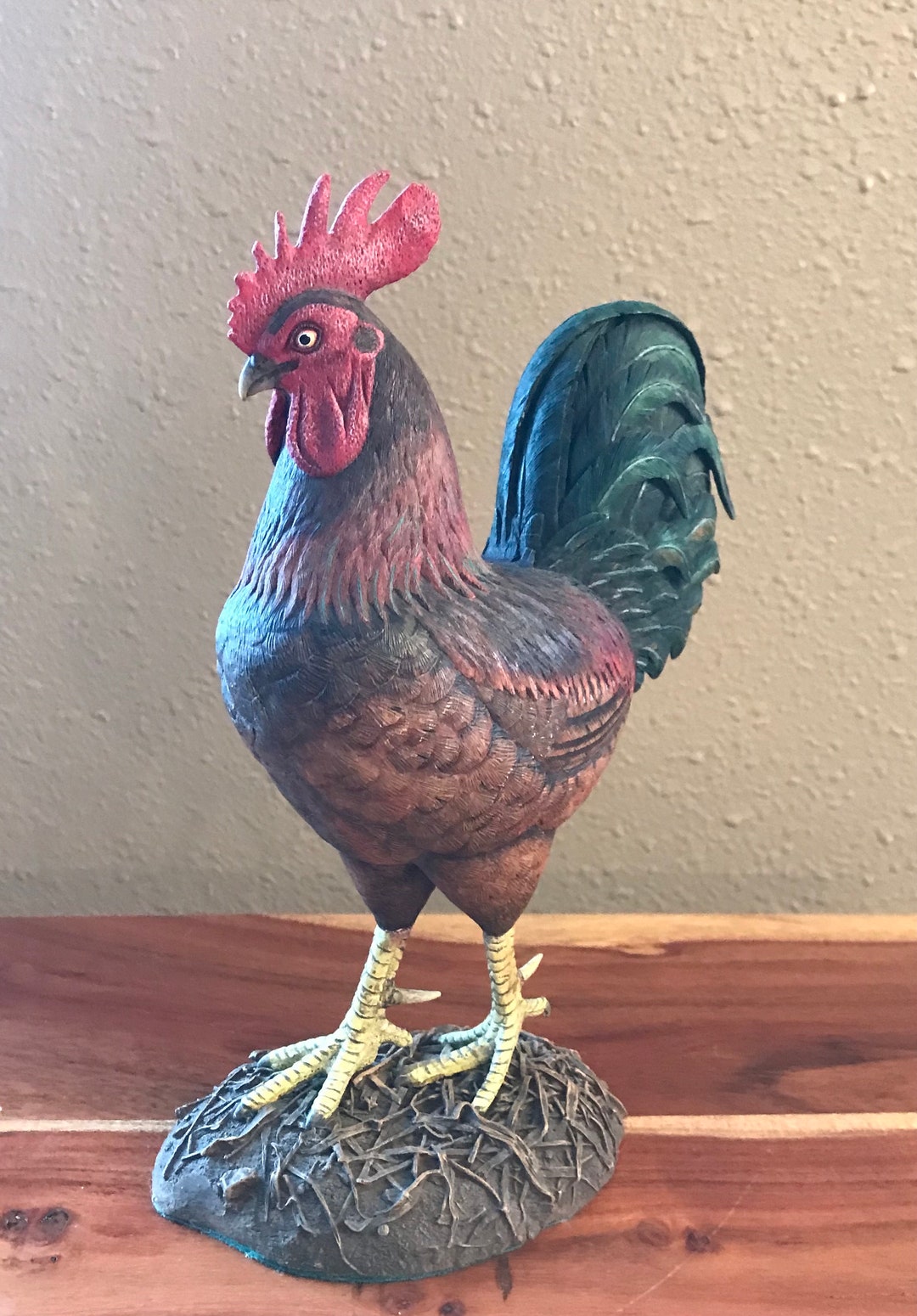 Danbury Mint Rooster Barnyard King Chicken Jeff Rechin Resin Figurine ...