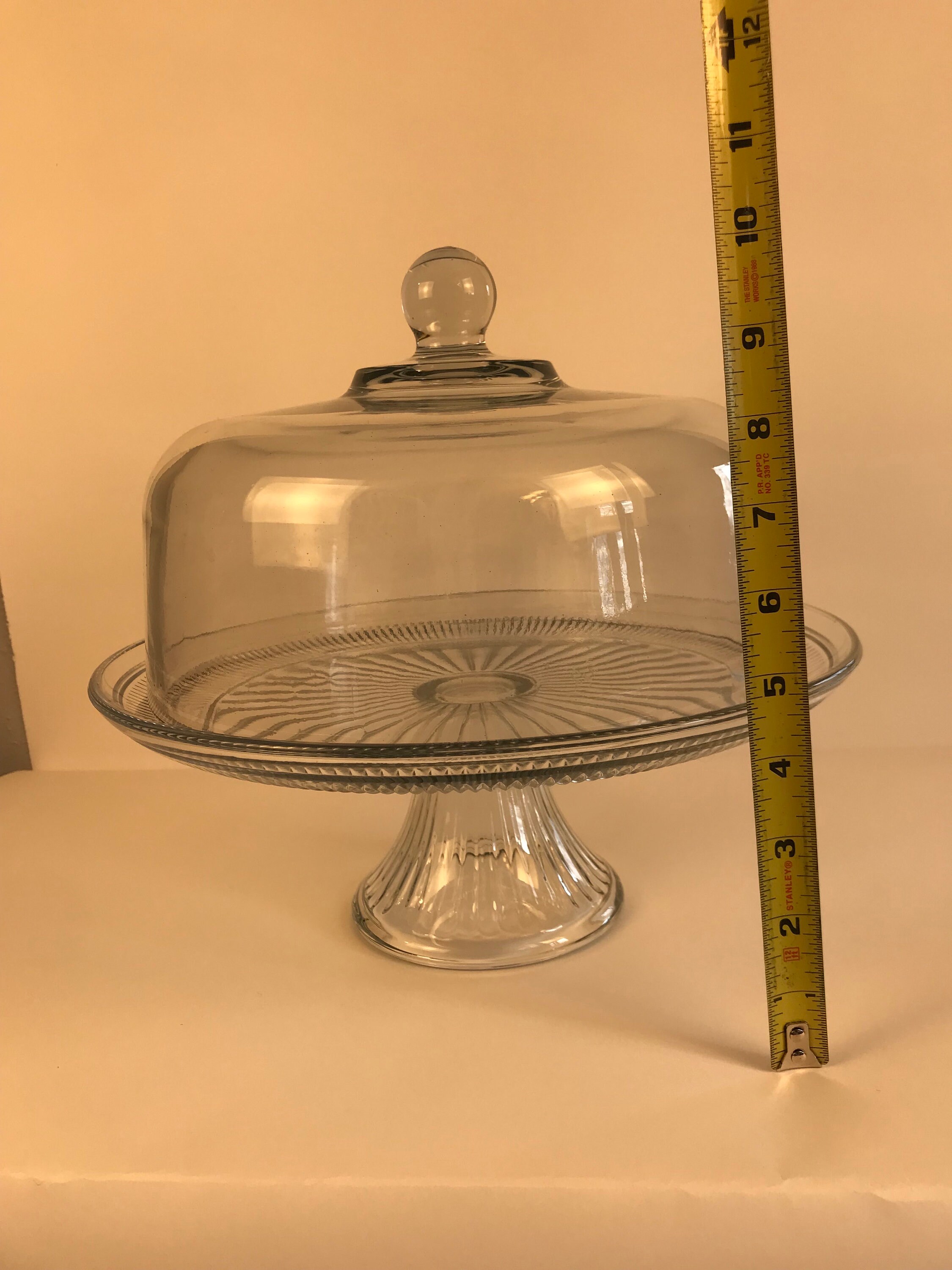 Anchor Hocking Canton Cake Stand W/ Dome or Punch Bowl Glass Cover ...
