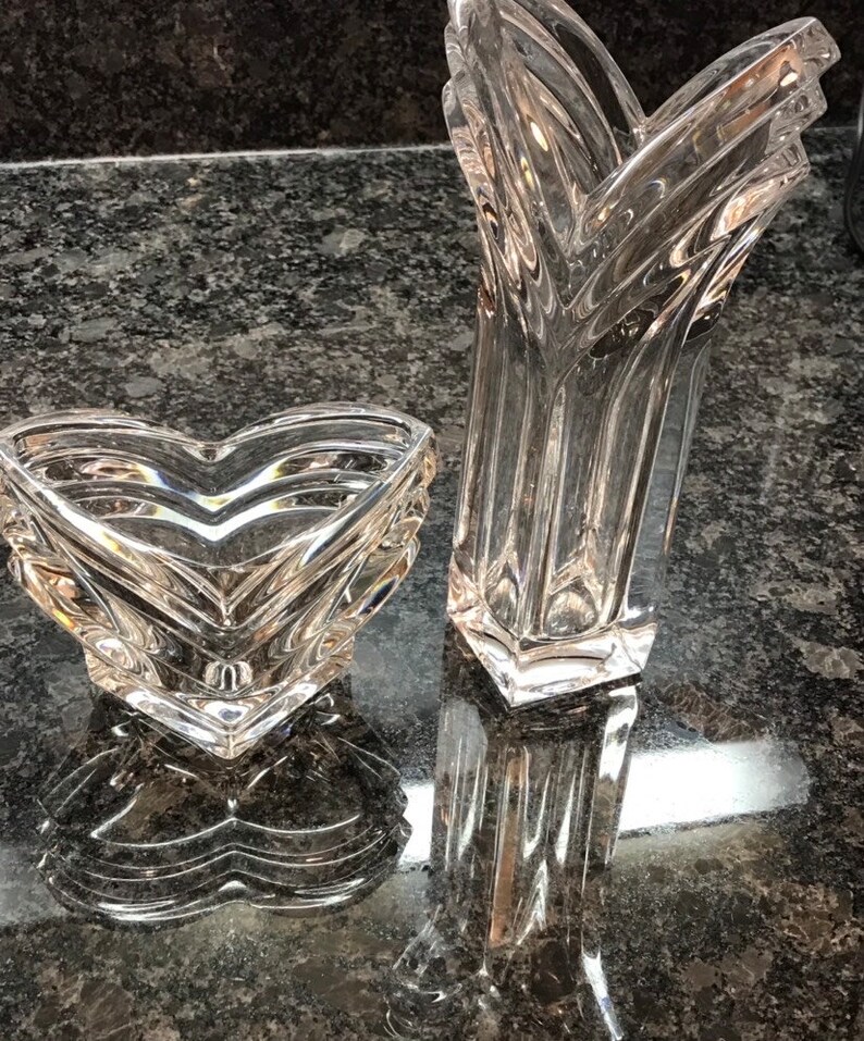 Mikasa Art Deco Lead Crystal Cut Lead Flower Vase 8 1/2 Tall - Etsy