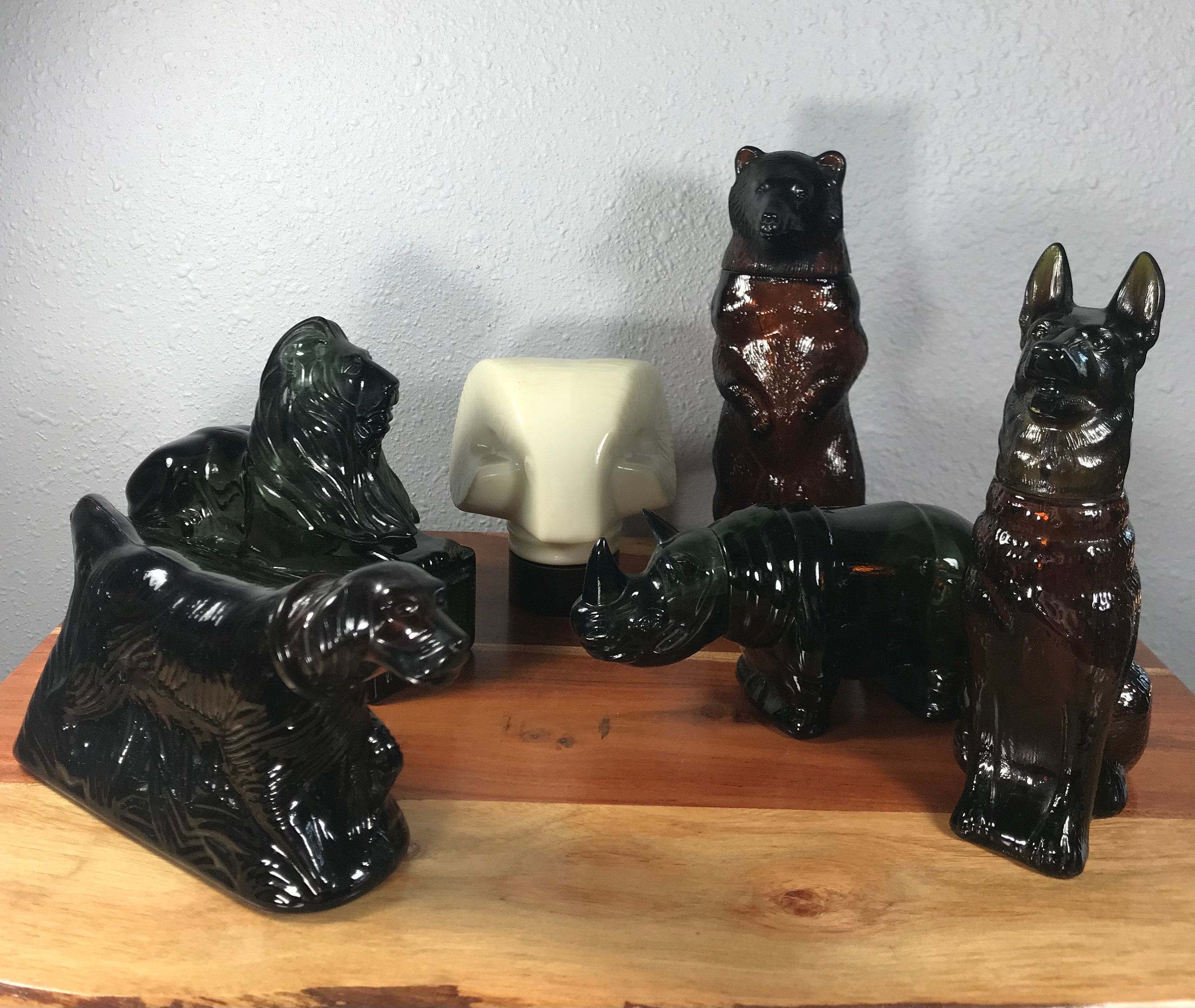 Avon Cologne Decanter 1970-80s Animals Ram Head Kodiak Bear Lion Noble ...