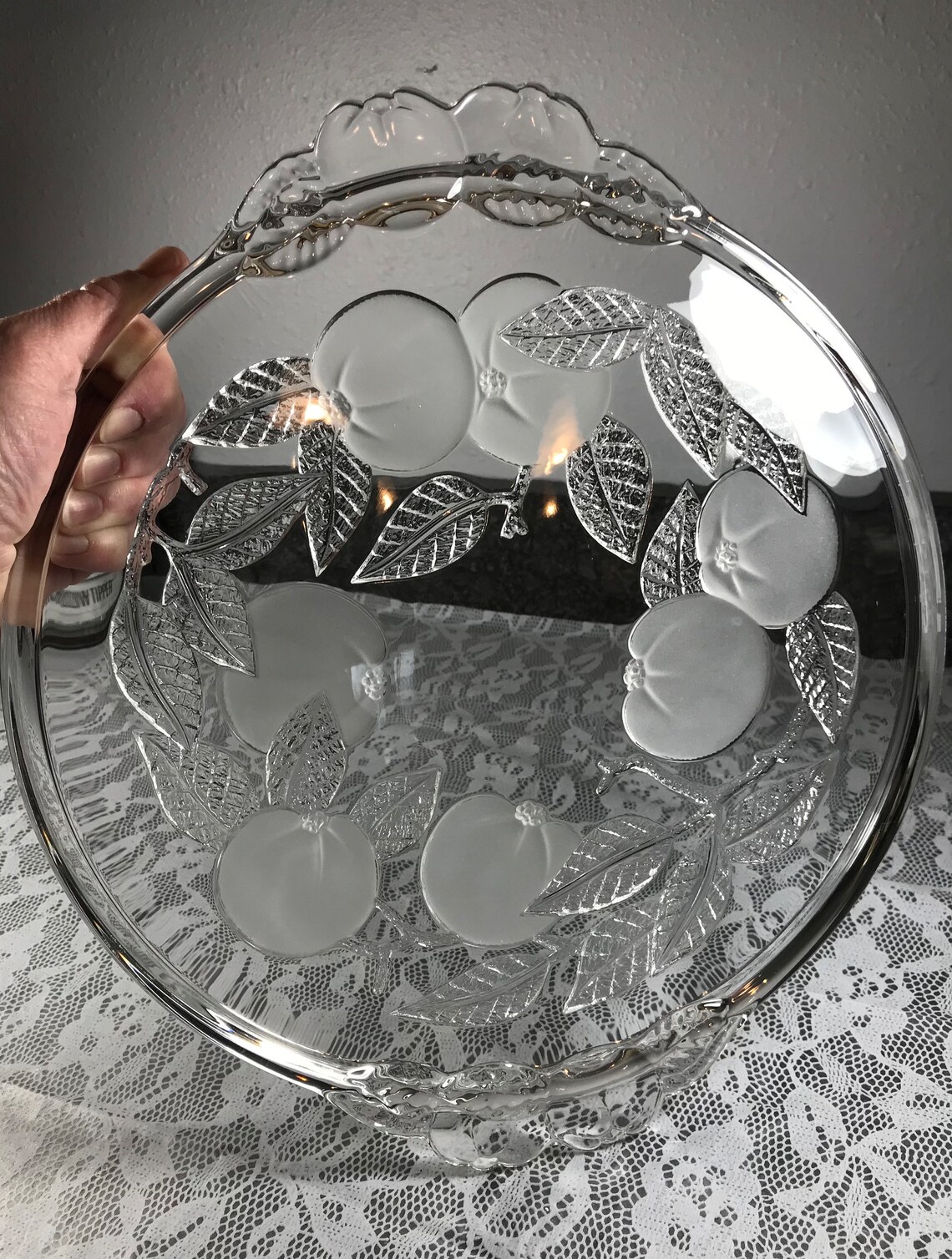 Mikasa Crystal Cake Torte Glass Hostess Dessert Display Serving Platter ...