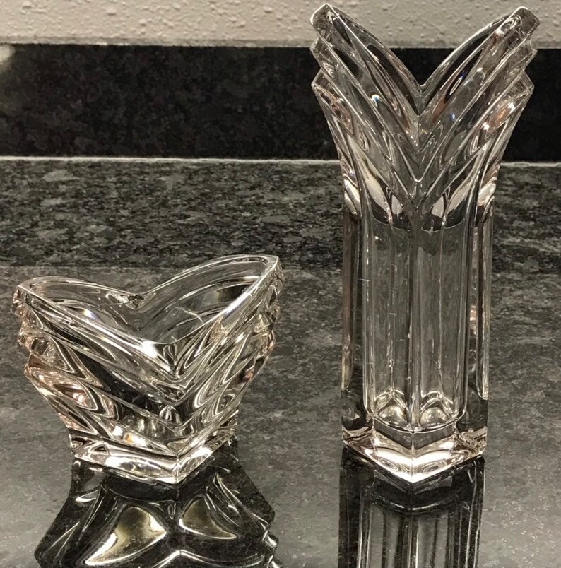 Mikasa Art Deco Lead Crystal Cut Lead Flower Bud Vase 8 1/2 - Etsy