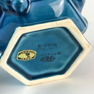 Inarco Mood Indigo Blue Green Sugar Bowl With Spoon Kitchen Dishes ...