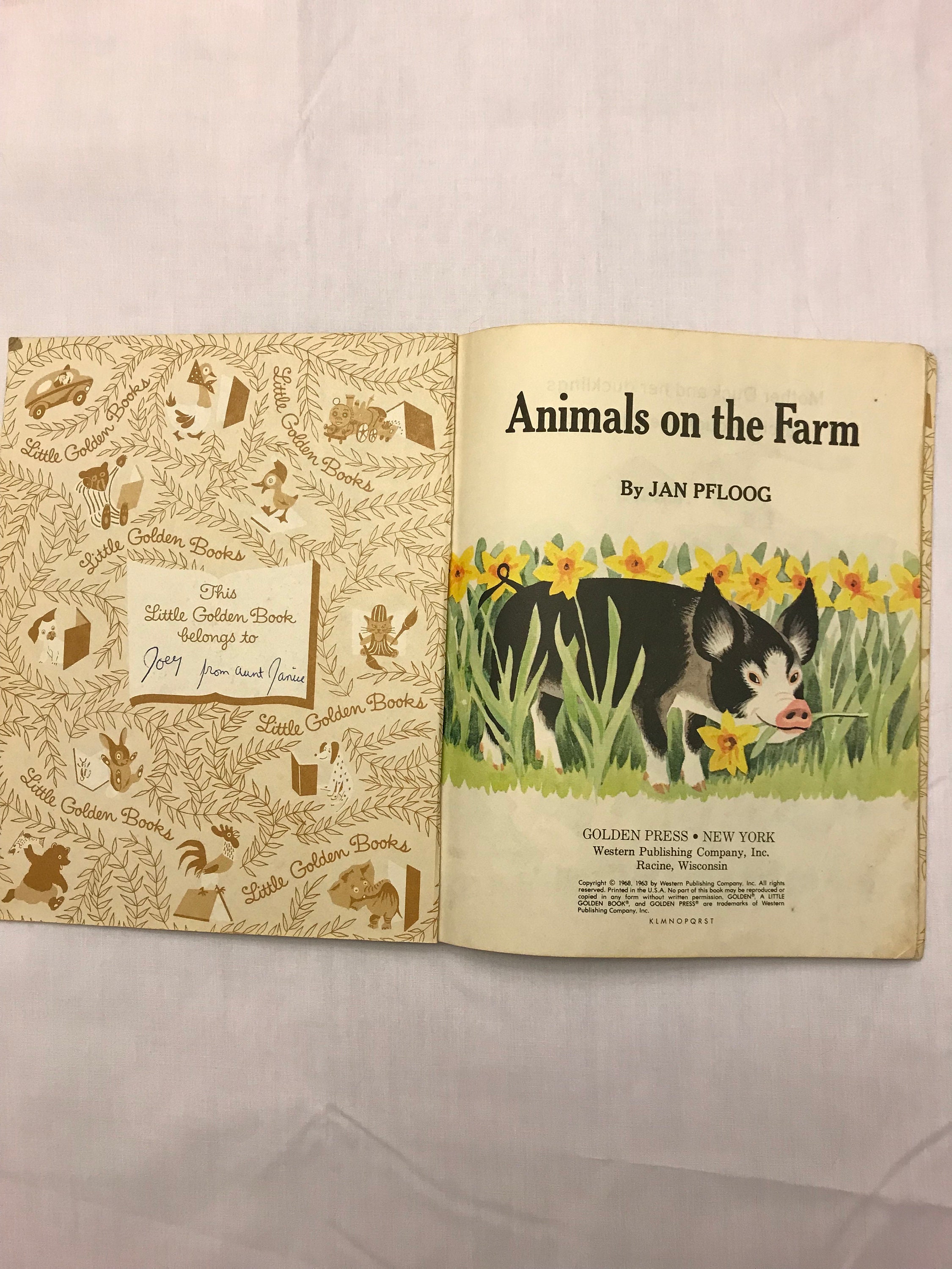Little Golden Book Animals on the Farm 1968 Hard Cover Used Collector ...