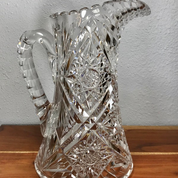 Cut Glass Pitcher - Etsy