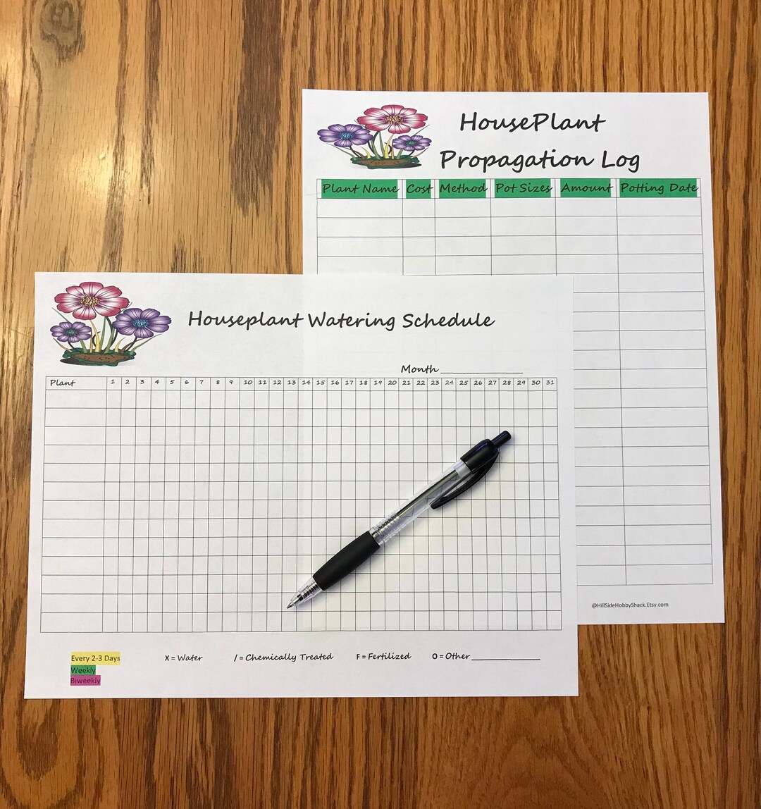 2 Set Propagation Plant Care Tracker / Houseplant Water Reminder ...