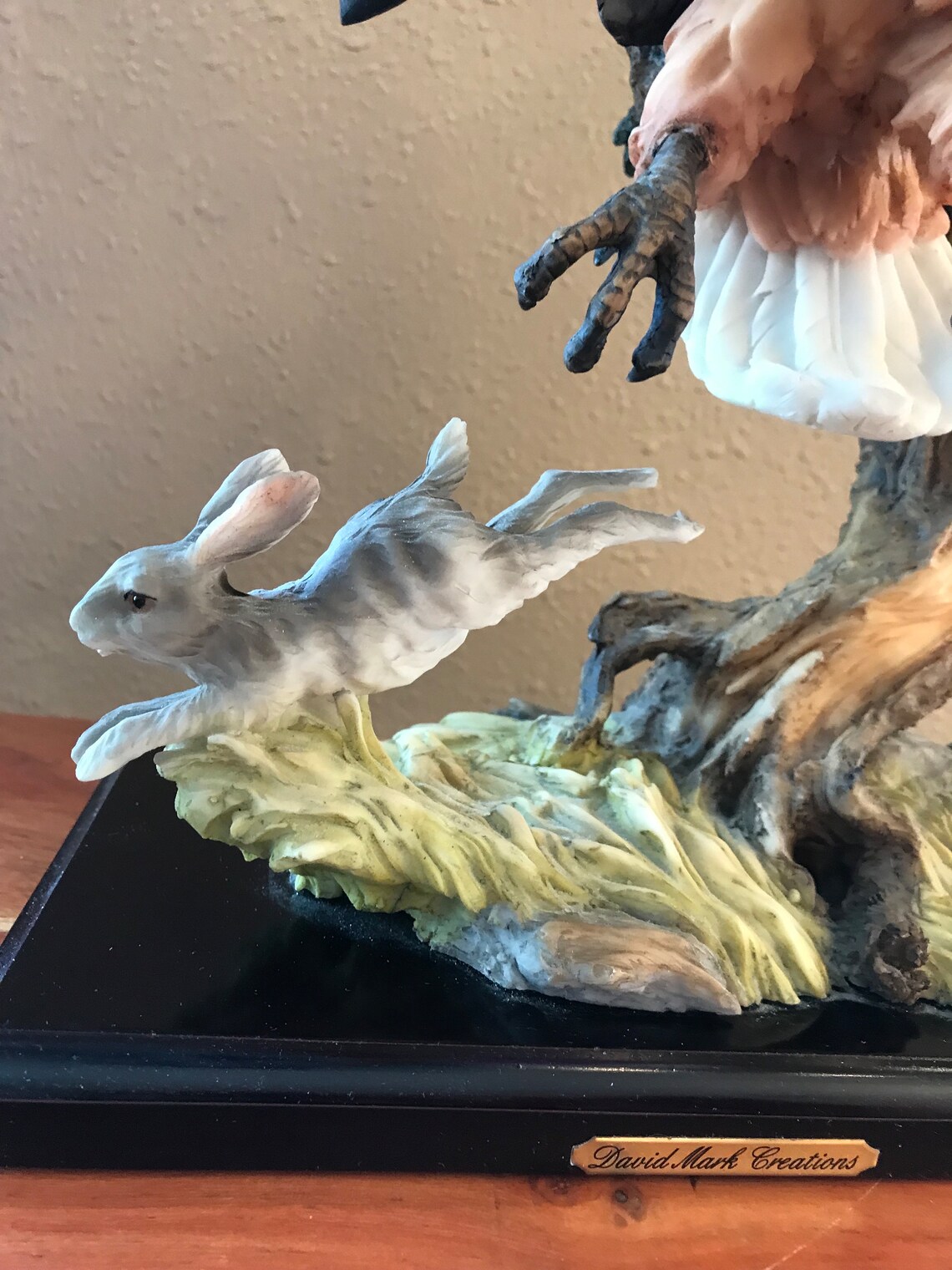 David Mark Creations Eagle and Rabbit Bunny Composite Resin Figurine ...